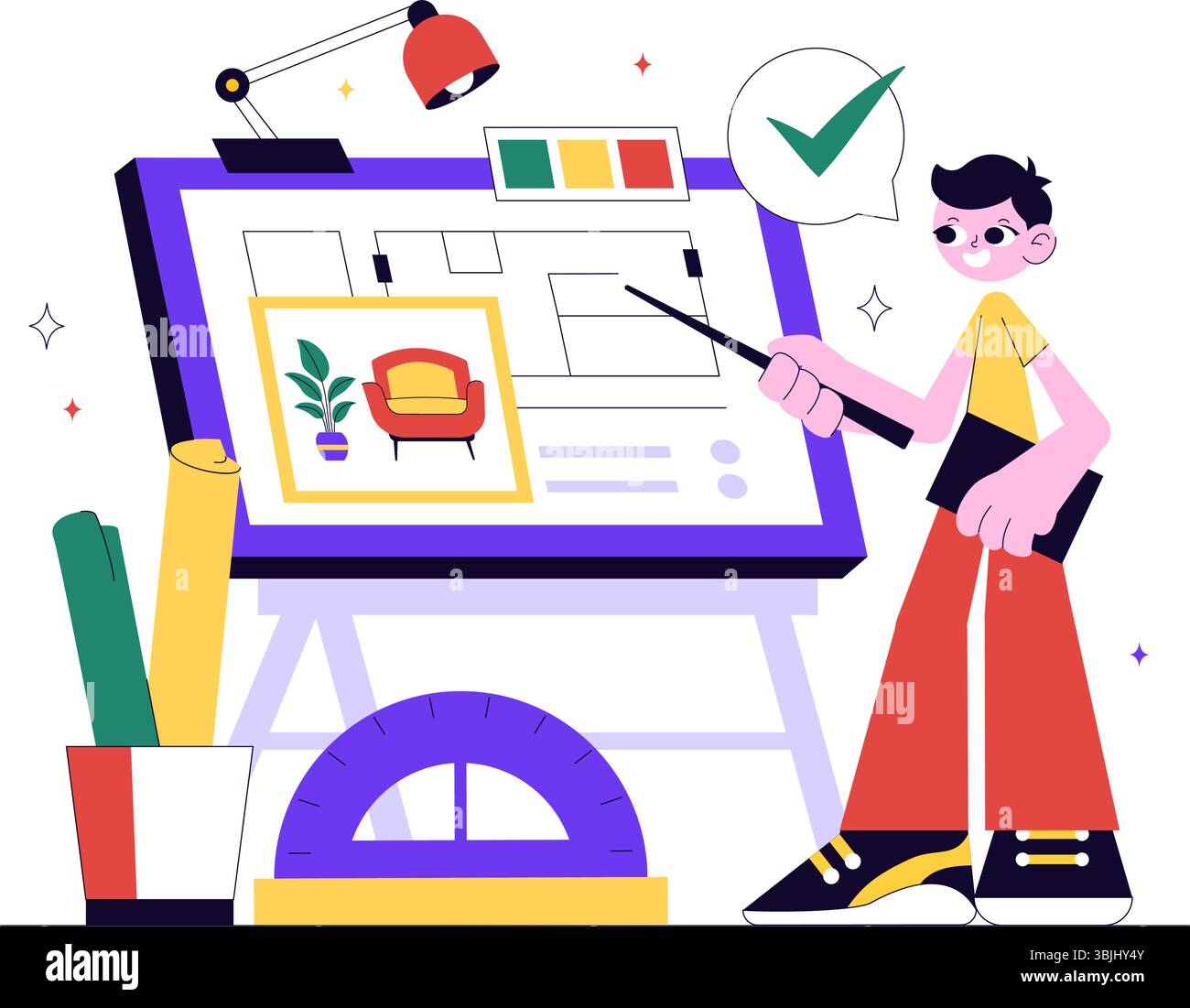 Interior design renovation bathroom Cut Out Stock Images & Pictures - Alamy