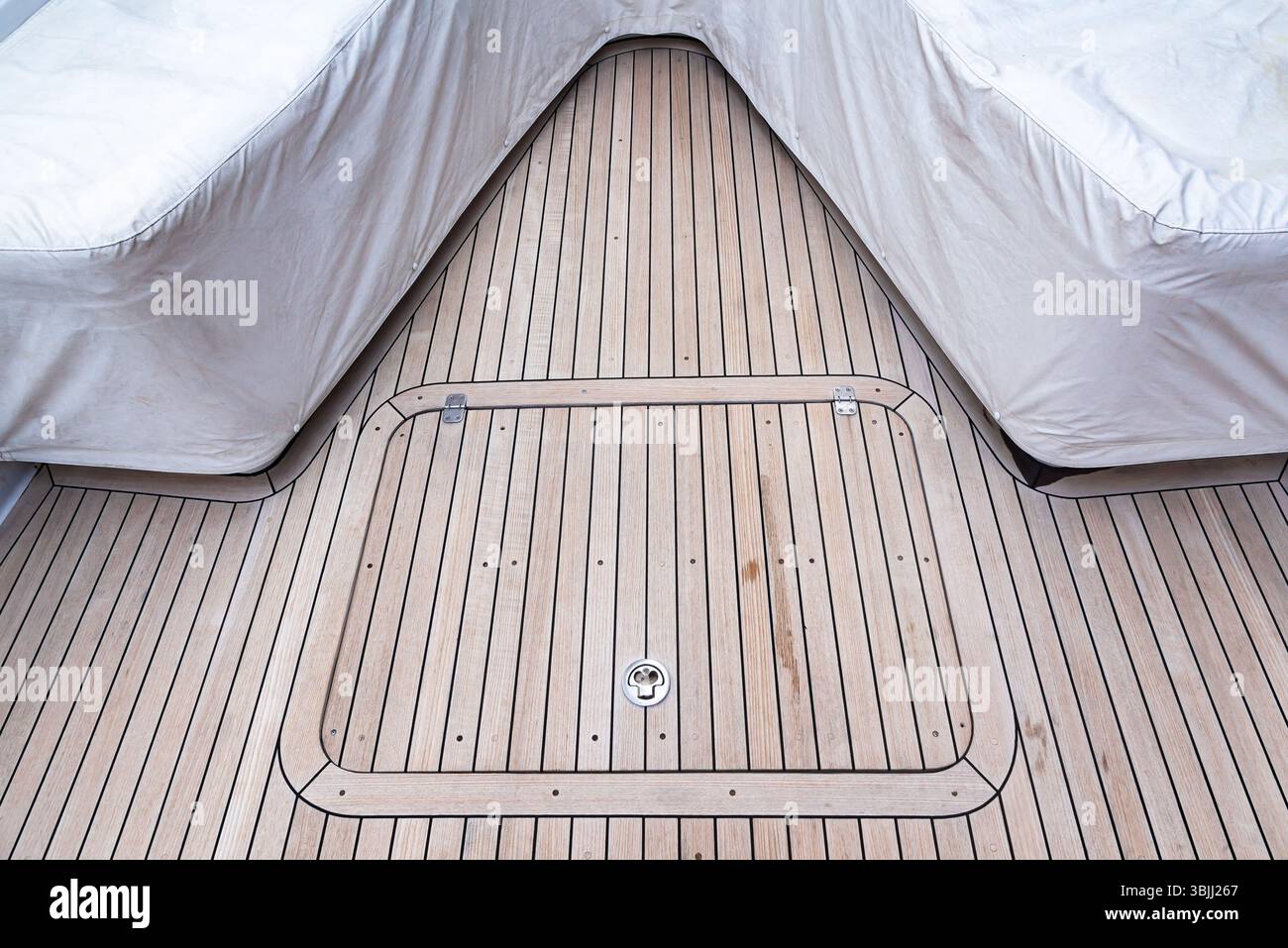 A part of the yacht's hull with a spare hatch to the yacht's premises ...