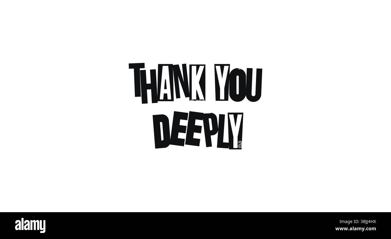 Thank You Deeply Message Of Gratitude. Perfect Appreciation Lettering ...