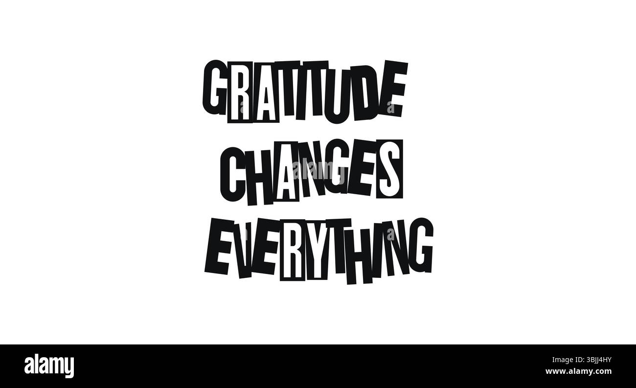 Gratitude Changes Everything Inspirational Quote. Positive Message Of ...