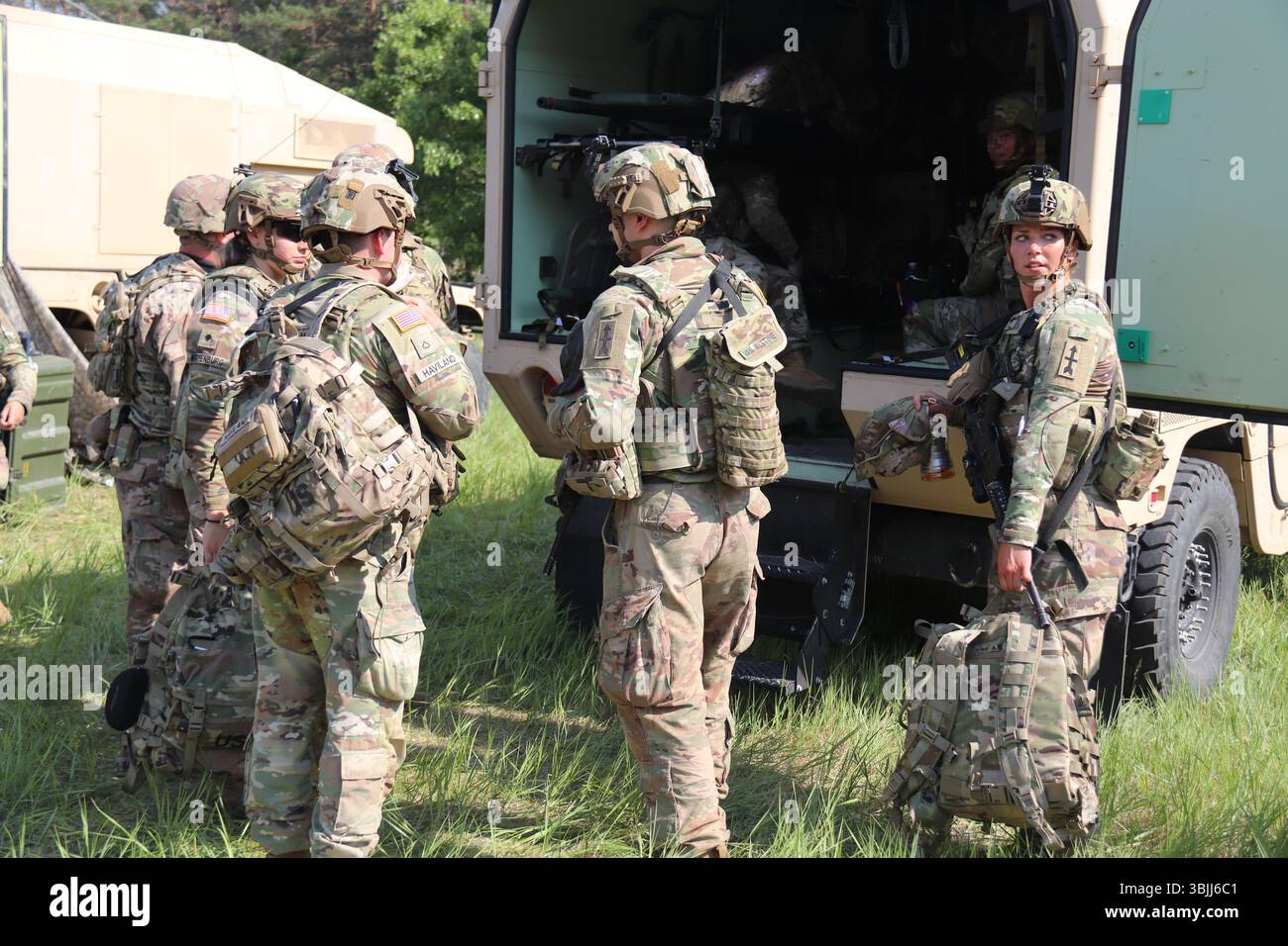 Soldiers with the 2nd Battalion, 127th Infantry Regiment, 32nd Infantry ...