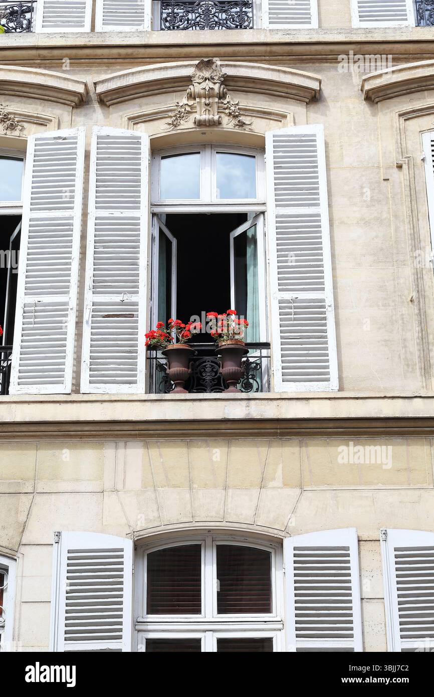 This is typical windows of the old Parisian houses with shutters ...