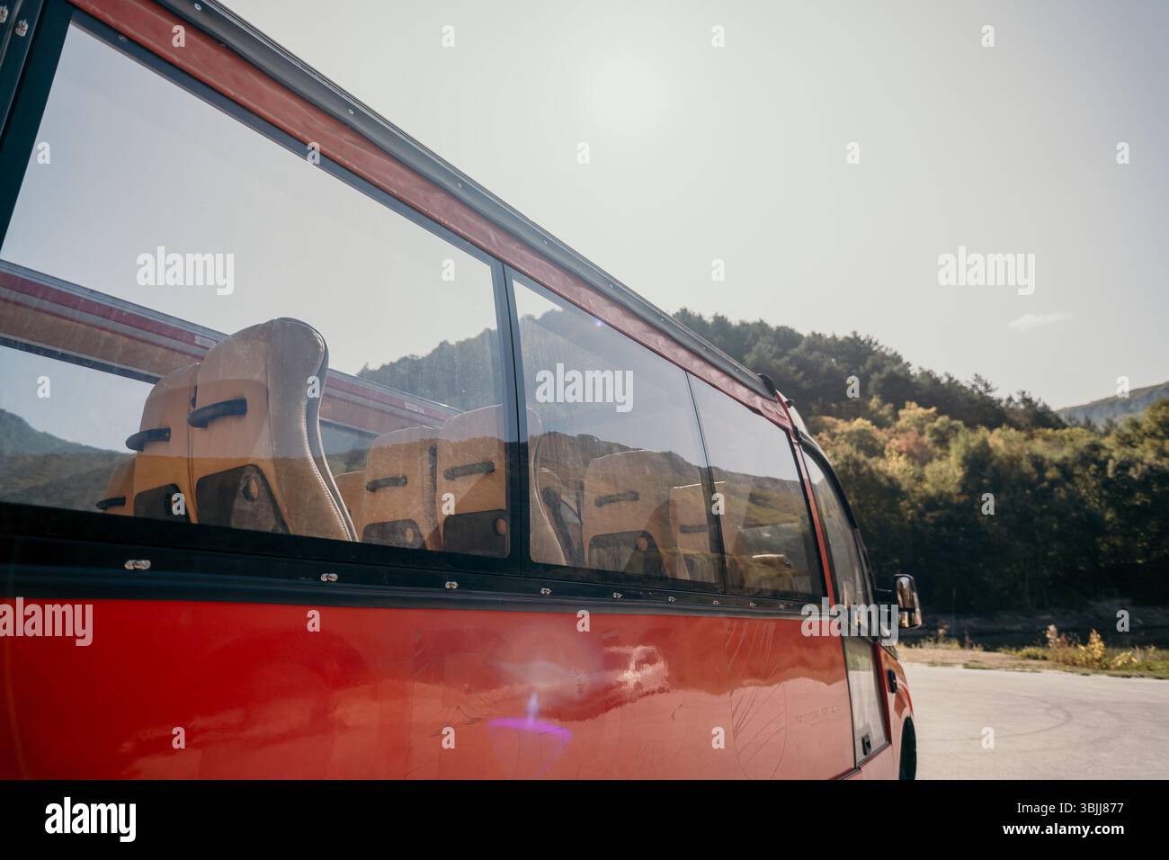 Passenger bus shadow near road hi-res stock photography and images - Alamy