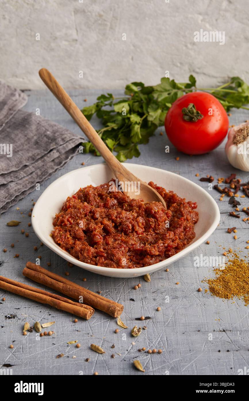 Indian Tomato Onion Spice Paste Stock Photo - Alamy