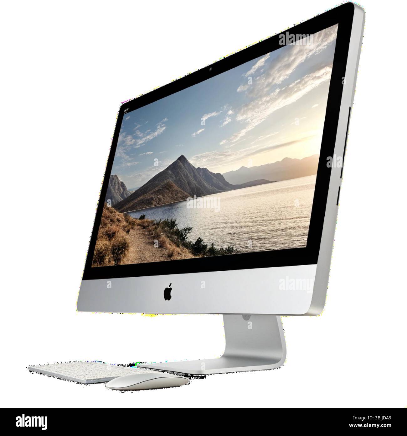 A stylish Apple iMac featuring a stunning Retina display, wireless ...
