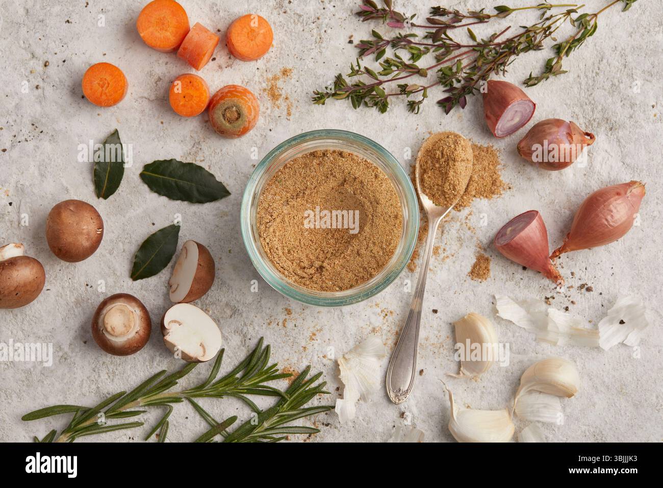 Vegetable Broth Powder in a Jar Stock Photo - Alamy