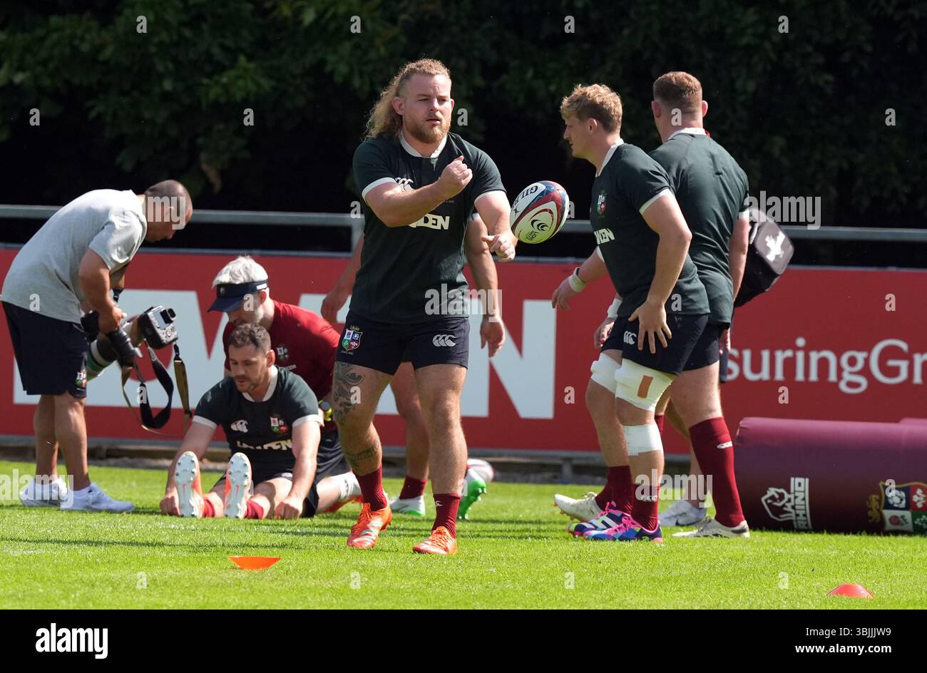 Finlay Bealham of the British and Irish Lions during a training session ...