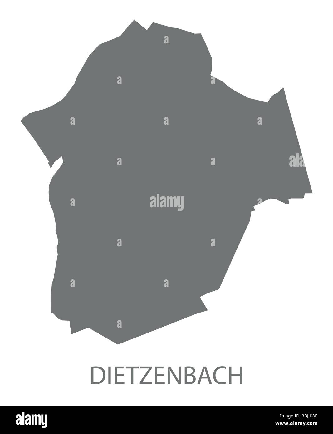 Dietzenbach city map with boroughs grey illustration silhouette shape Stock Vector Image & Art ...