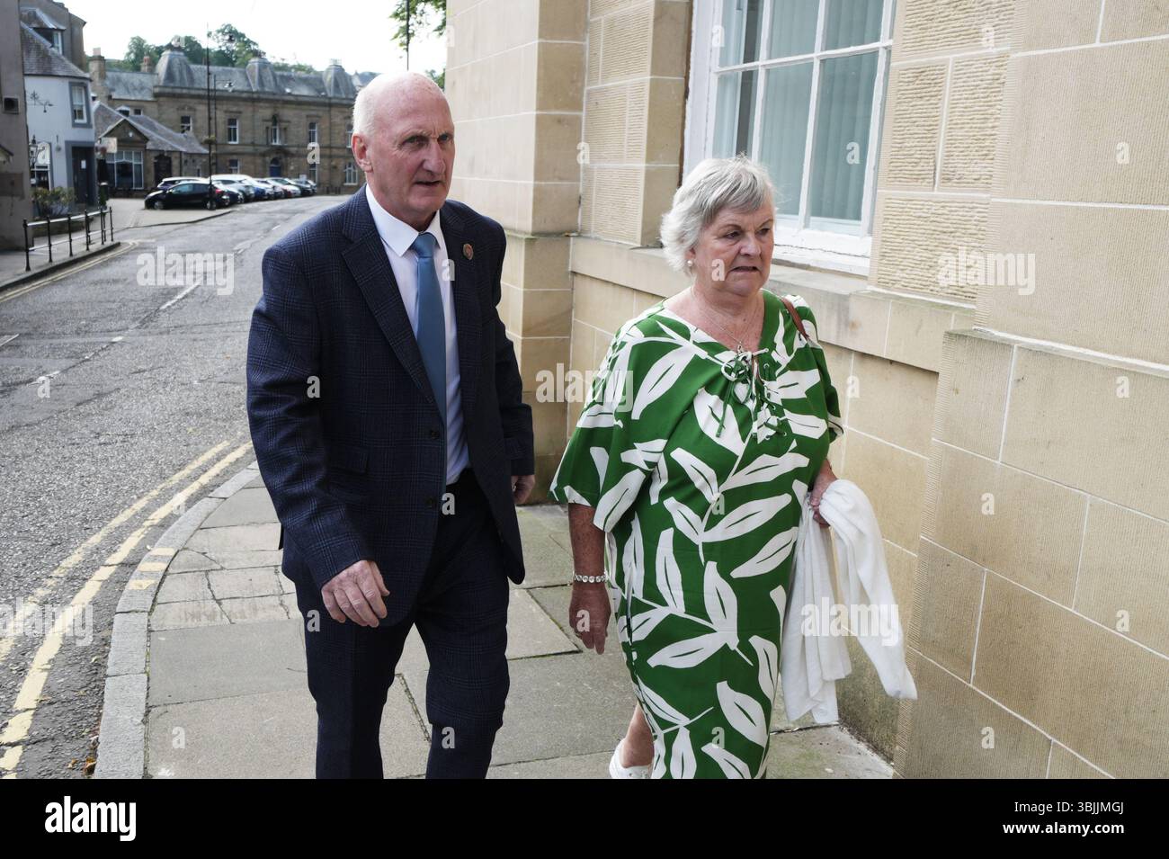 John and Margaret Hogg arriving at Jedburgh Sheriff Court, for a review ...