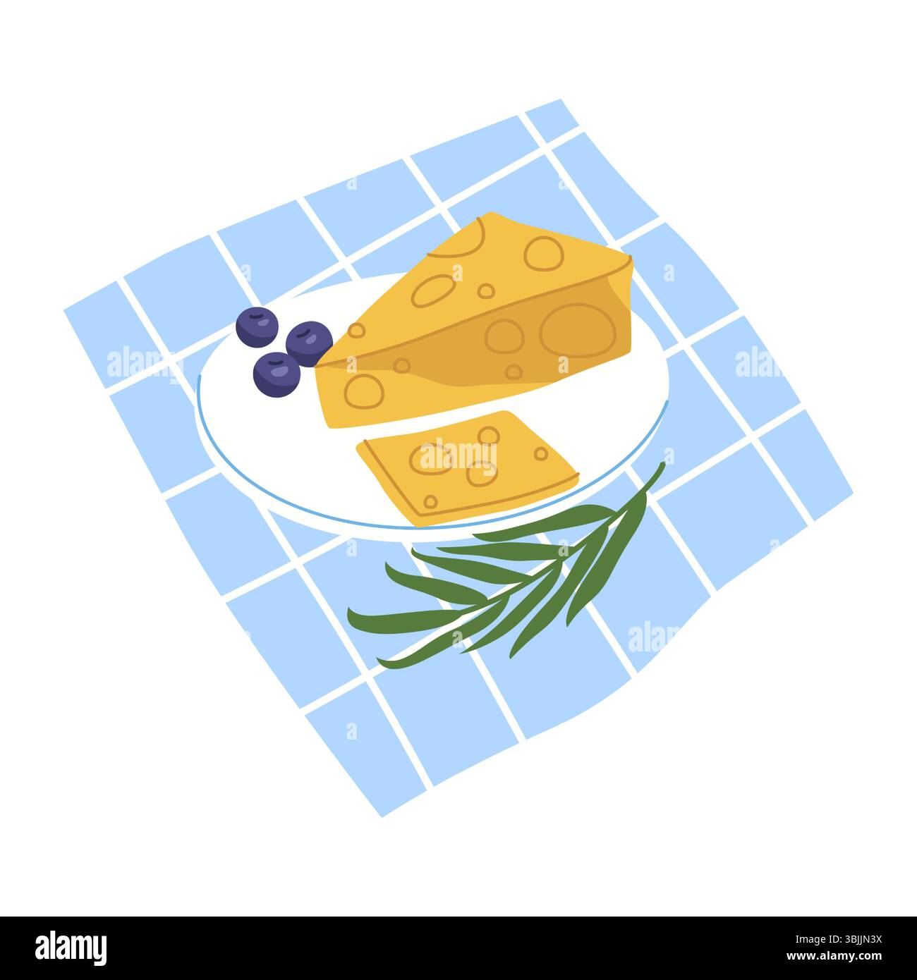 Delicious breakfast on rustic Stock Vector Images - Alamy