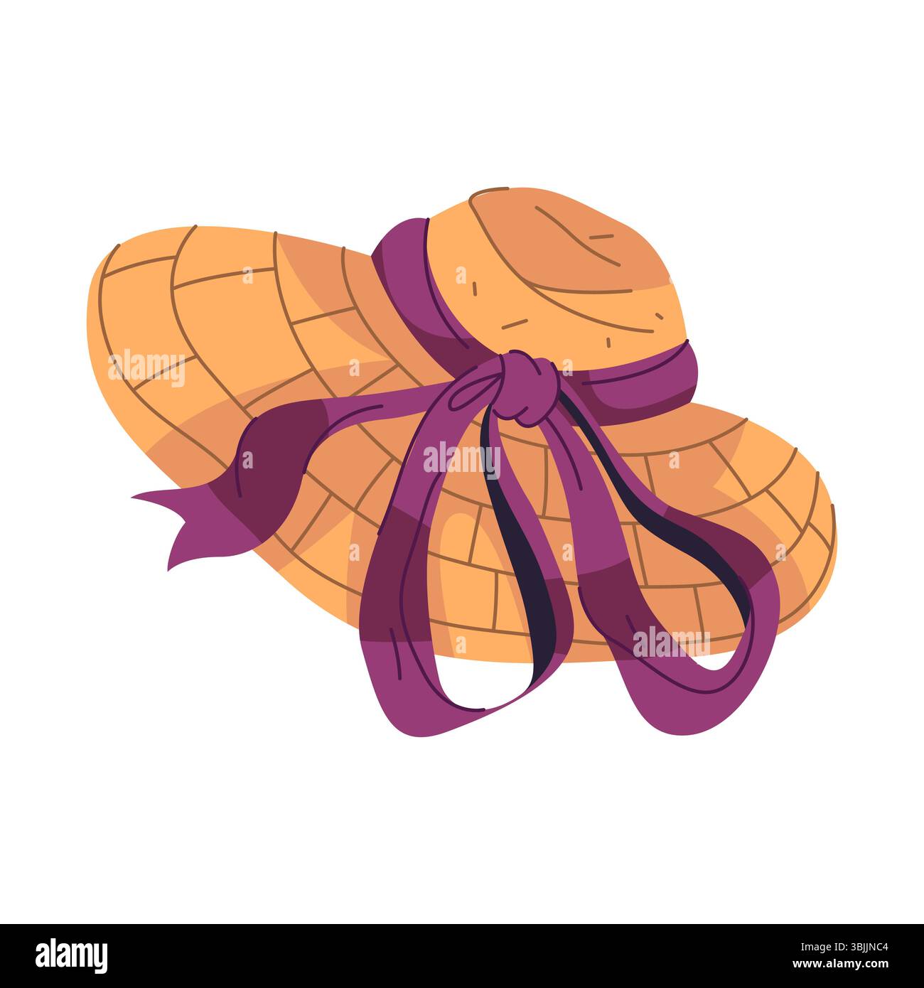 Travel straw hat woman Stock Vector Images - Alamy