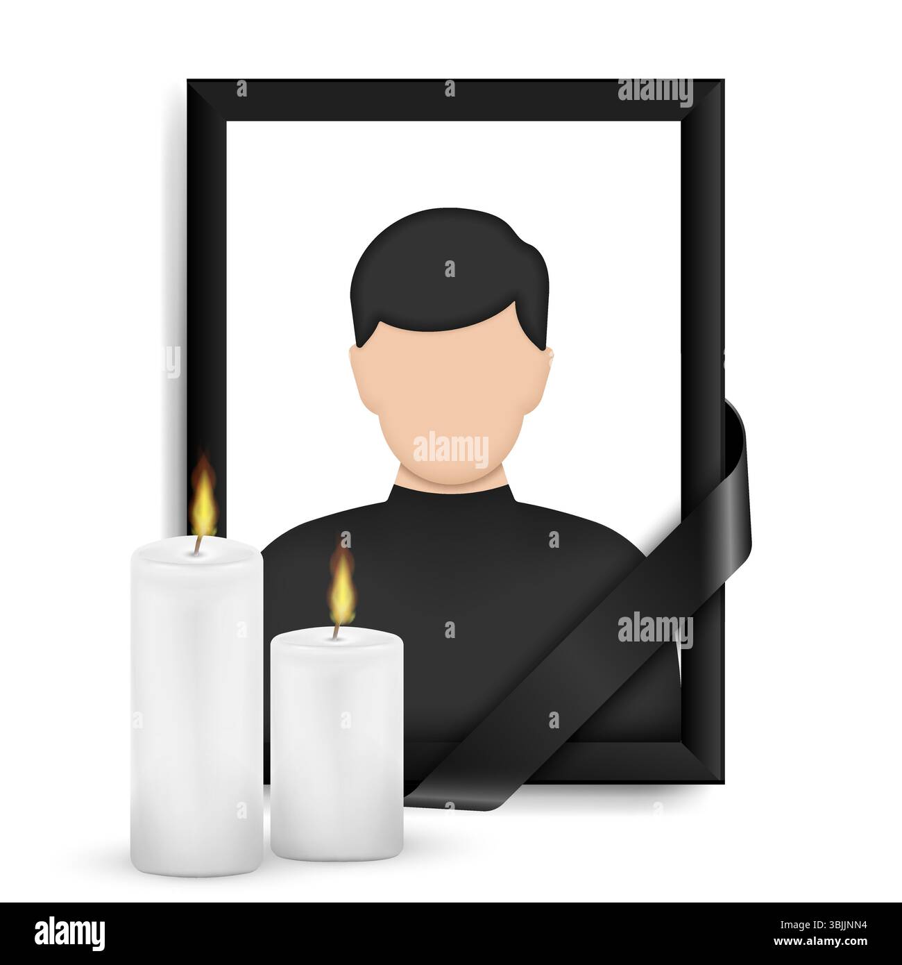 Memory of a deceased person Stock Vector Images - Alamy