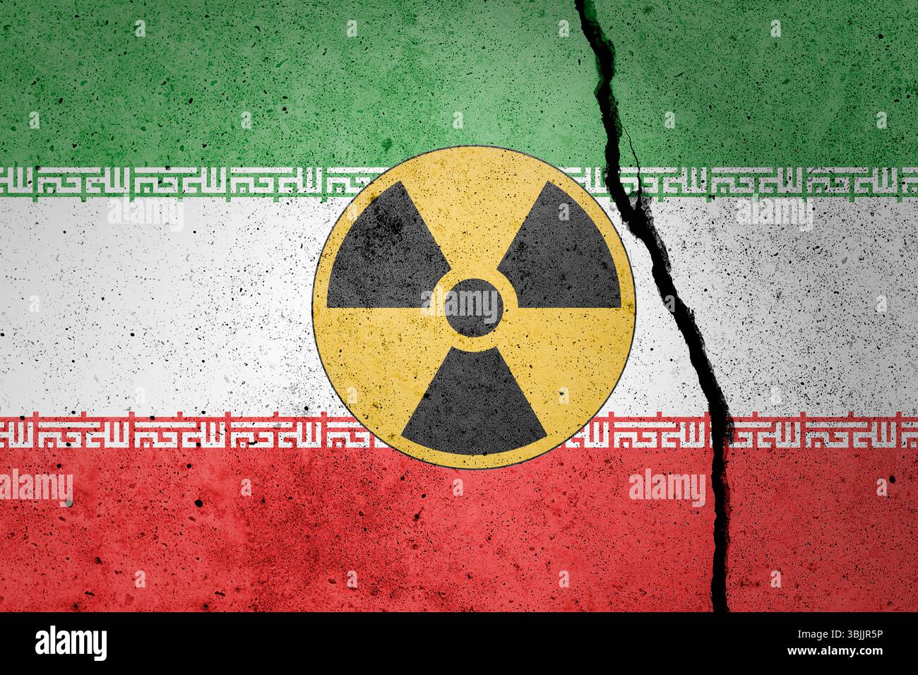 Flag of Iran with nuclear weapon sign Stock Photo - Alamy