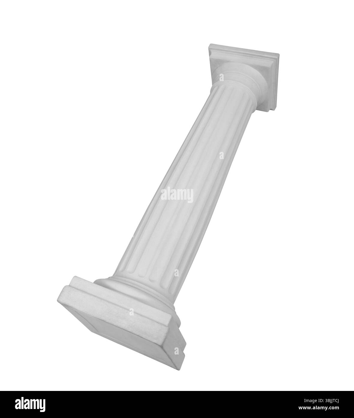 Antique white columns. Roman historical stone colonnade or pillars, realistic marble pillar ...