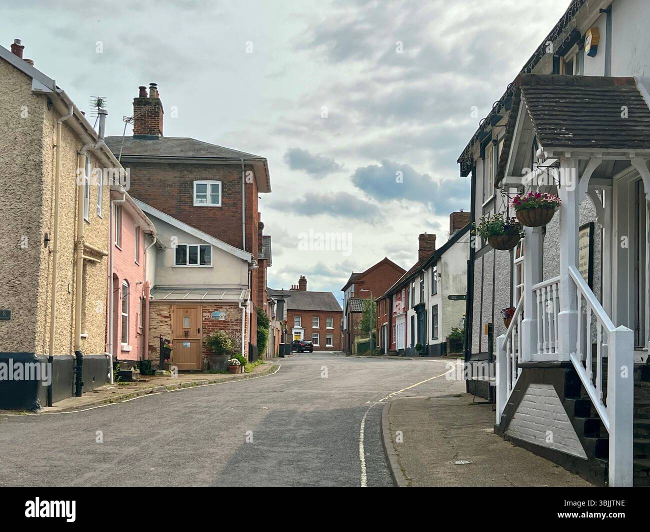 The historic rural country town of Eye in Suffolk, eastern England, UK ...