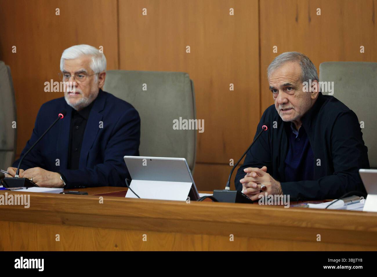Iranian President, Masoud Pezeshkian, chairs a cabinet meeting Iranian ...