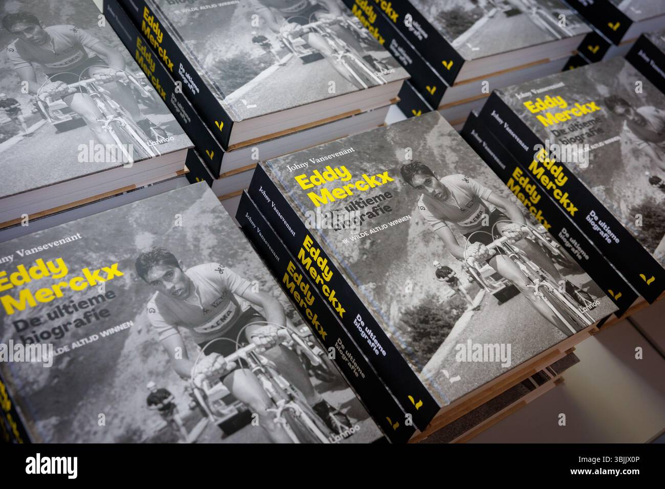 A close up on the book pictured at the presentation of the book 'Eddy Merckx. De Ultieme ...