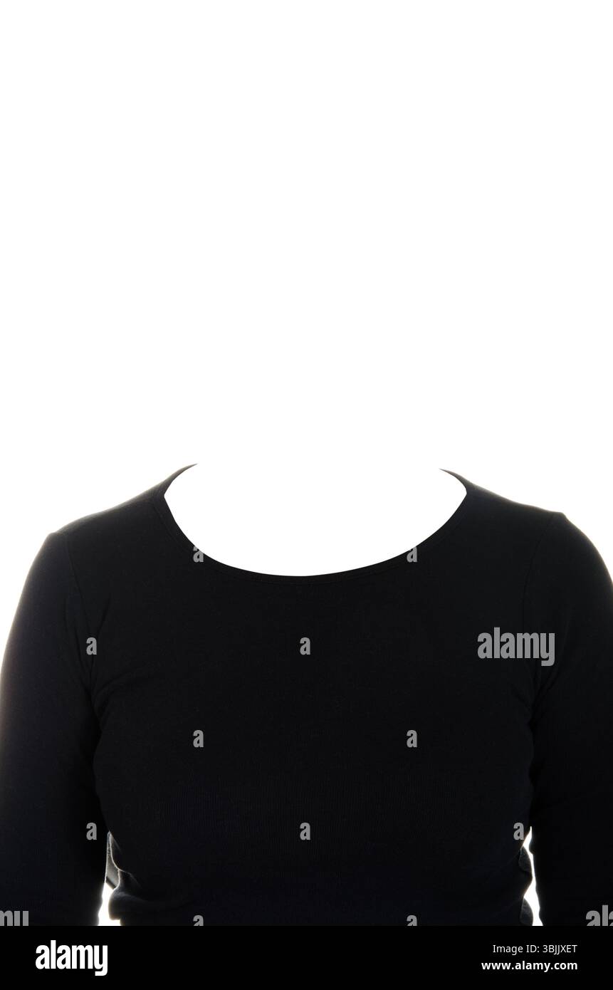 Outfit replacement template for passport photo or other documents. isolated on white background ...