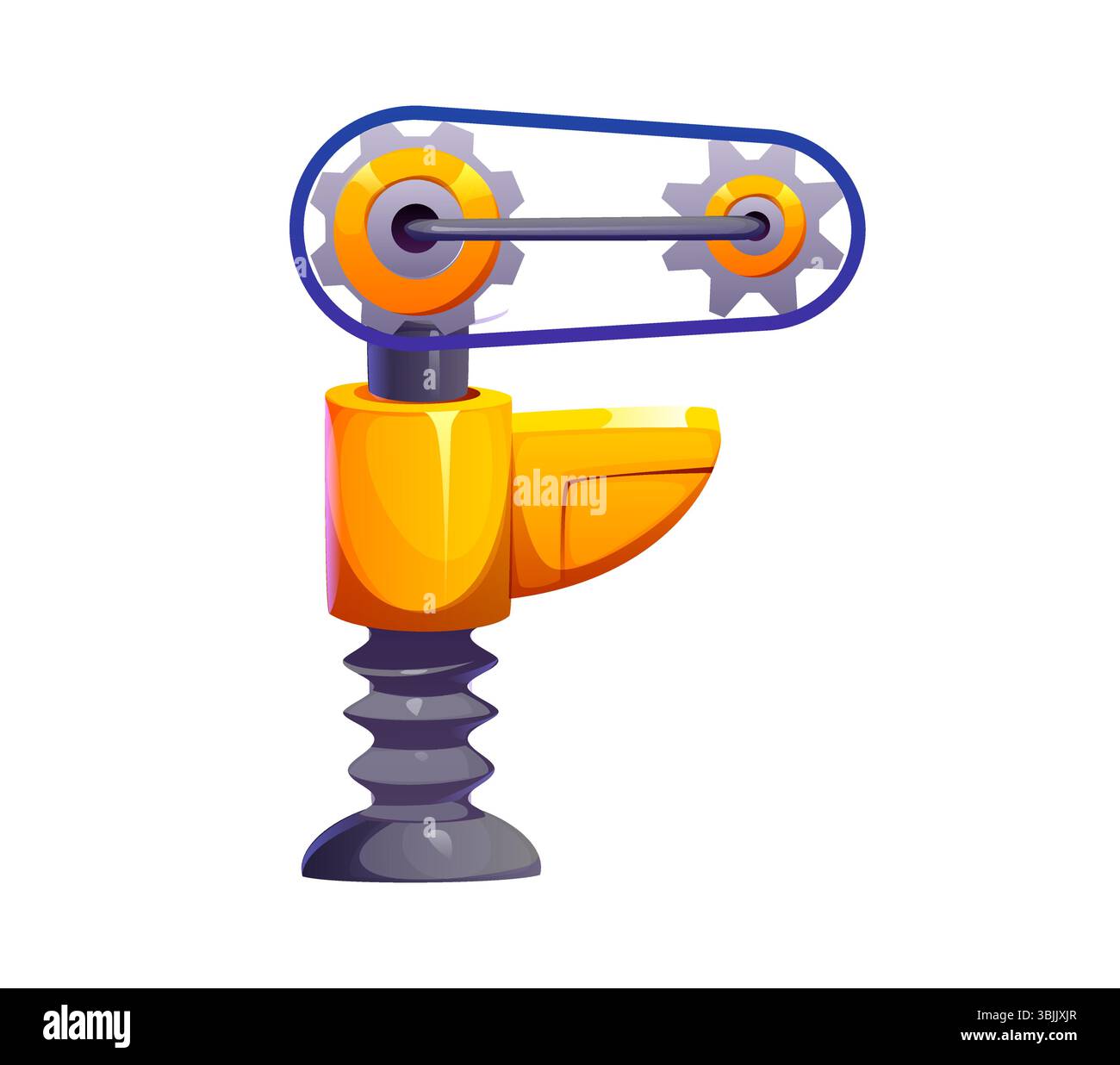 Robot hand font, cyborg machine gear wheel or robotic mechanism ...