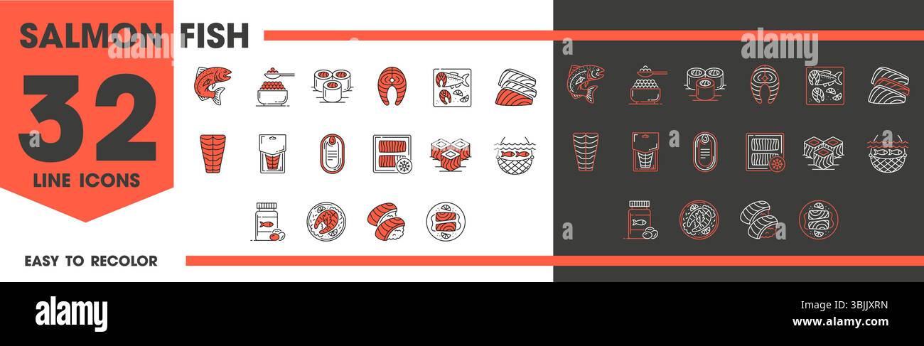 Grilled fish color icon Stock Vector Images - Alamy