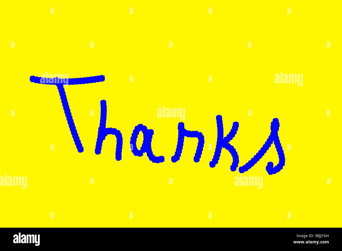Creative calligraphic thank you template design in blue color ...
