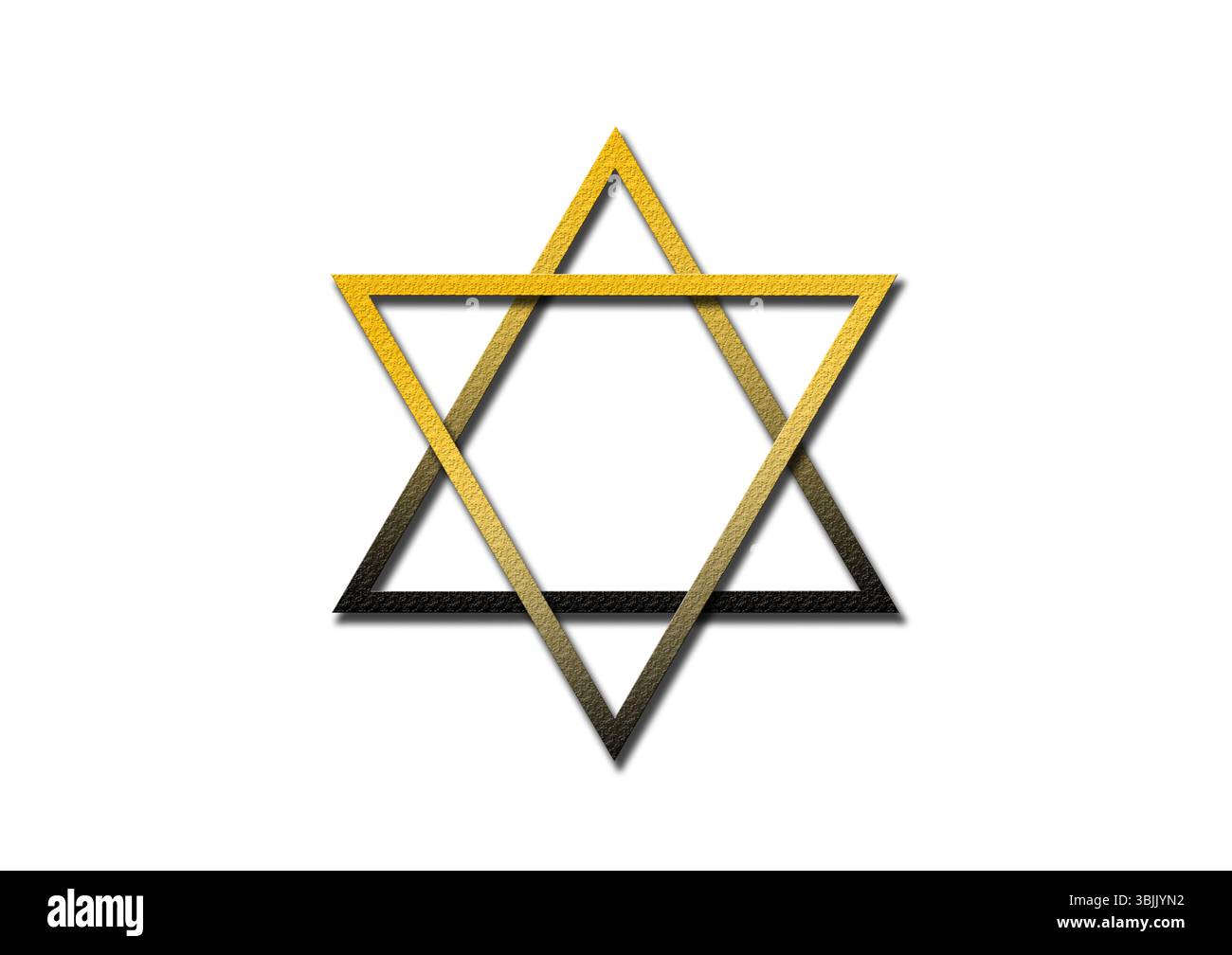 gold star of david on a white background. star of David triangle ...