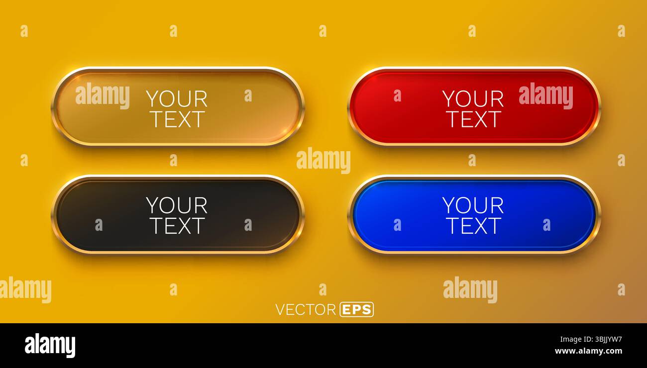 Red game buttons golden hi-res stock photography and images - Alamy