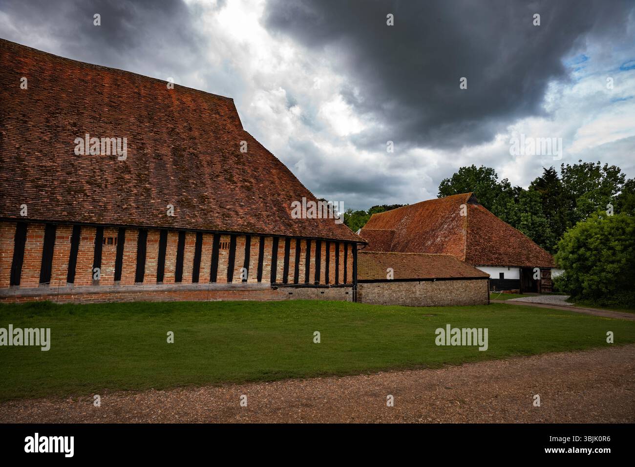 Cressing Temple Wheat Barn circa 1280, Cressing Essex, England June ...