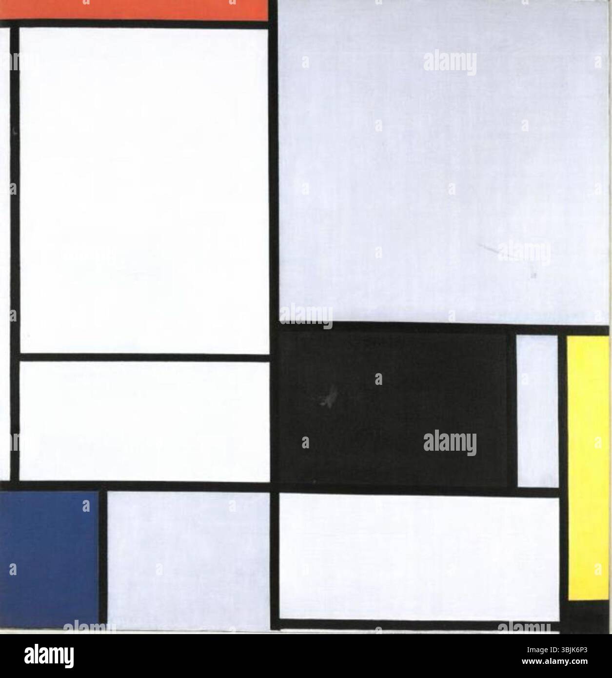 *Tableau II* (1921) is an abstract composition by Piet Mondrian, featuring large geometric ...