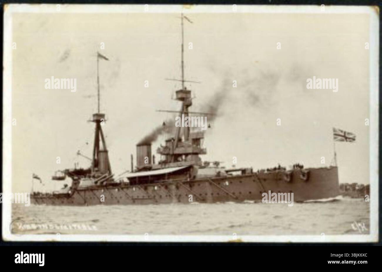 A postcard from 1910 featuring the Royal Navy battlecruiser HMS ...