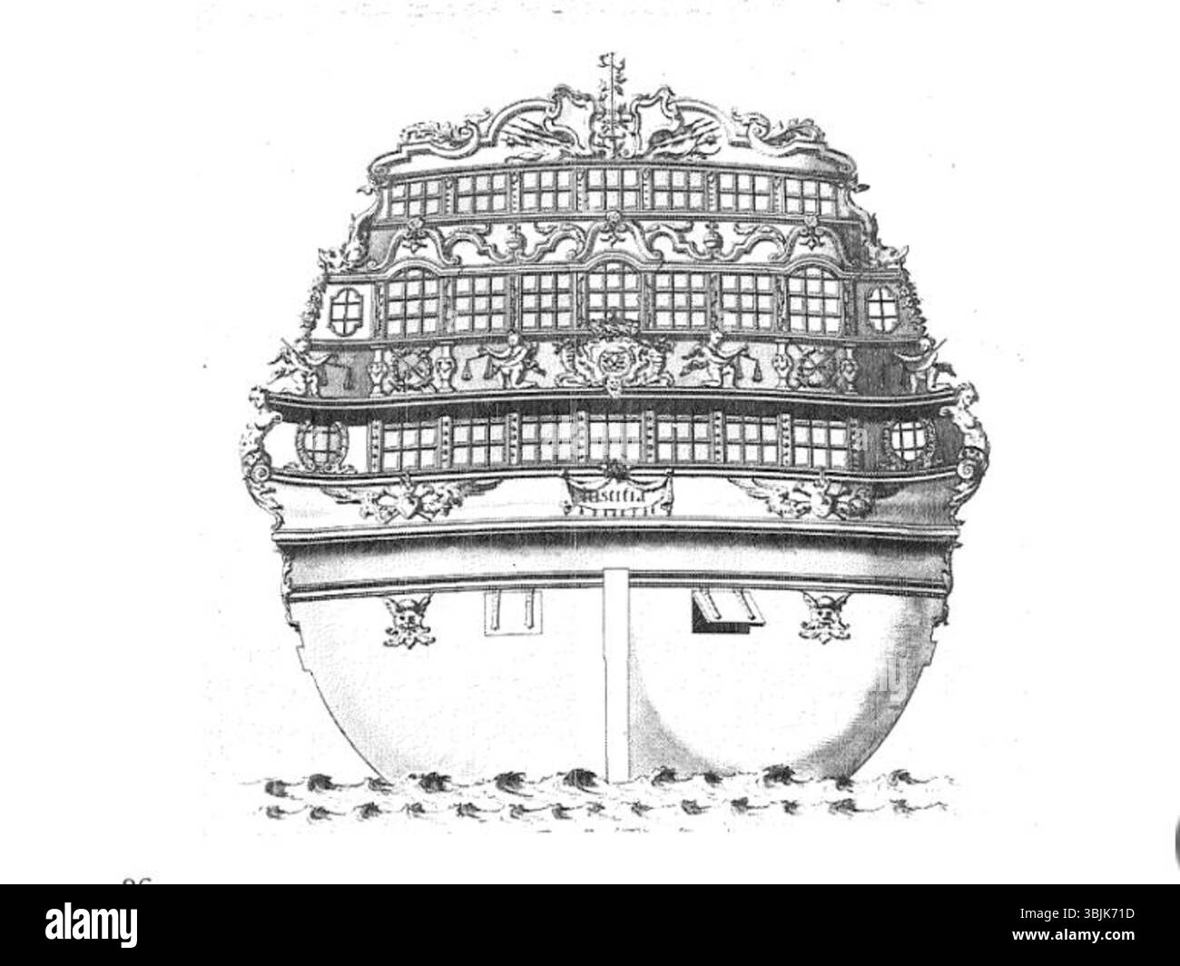 Naval architecture technical drawing Black and White Stock Photos ...