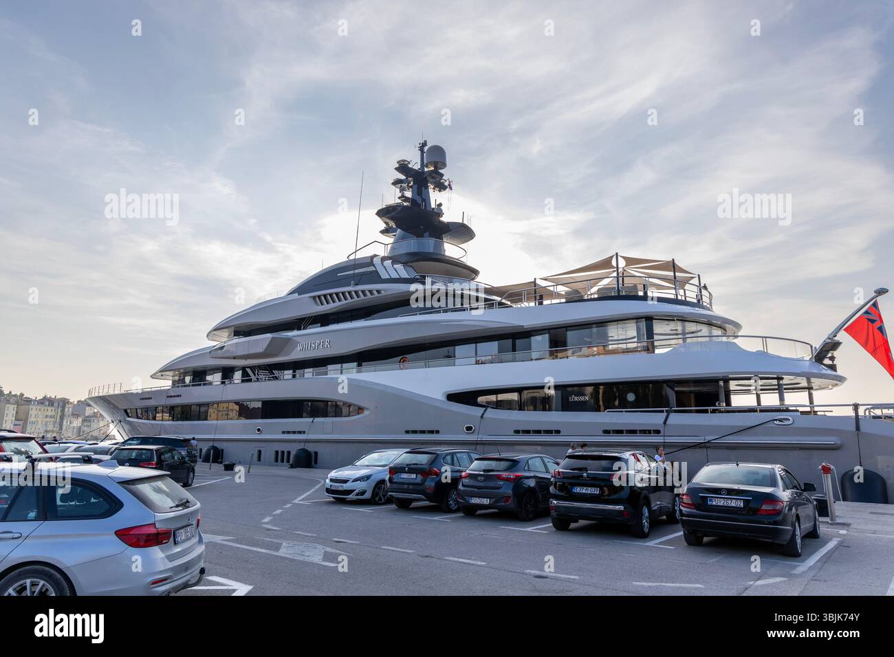 Pula, Hrvatska. 13th June, 2025. The luxury motor yacht Whisper is ...