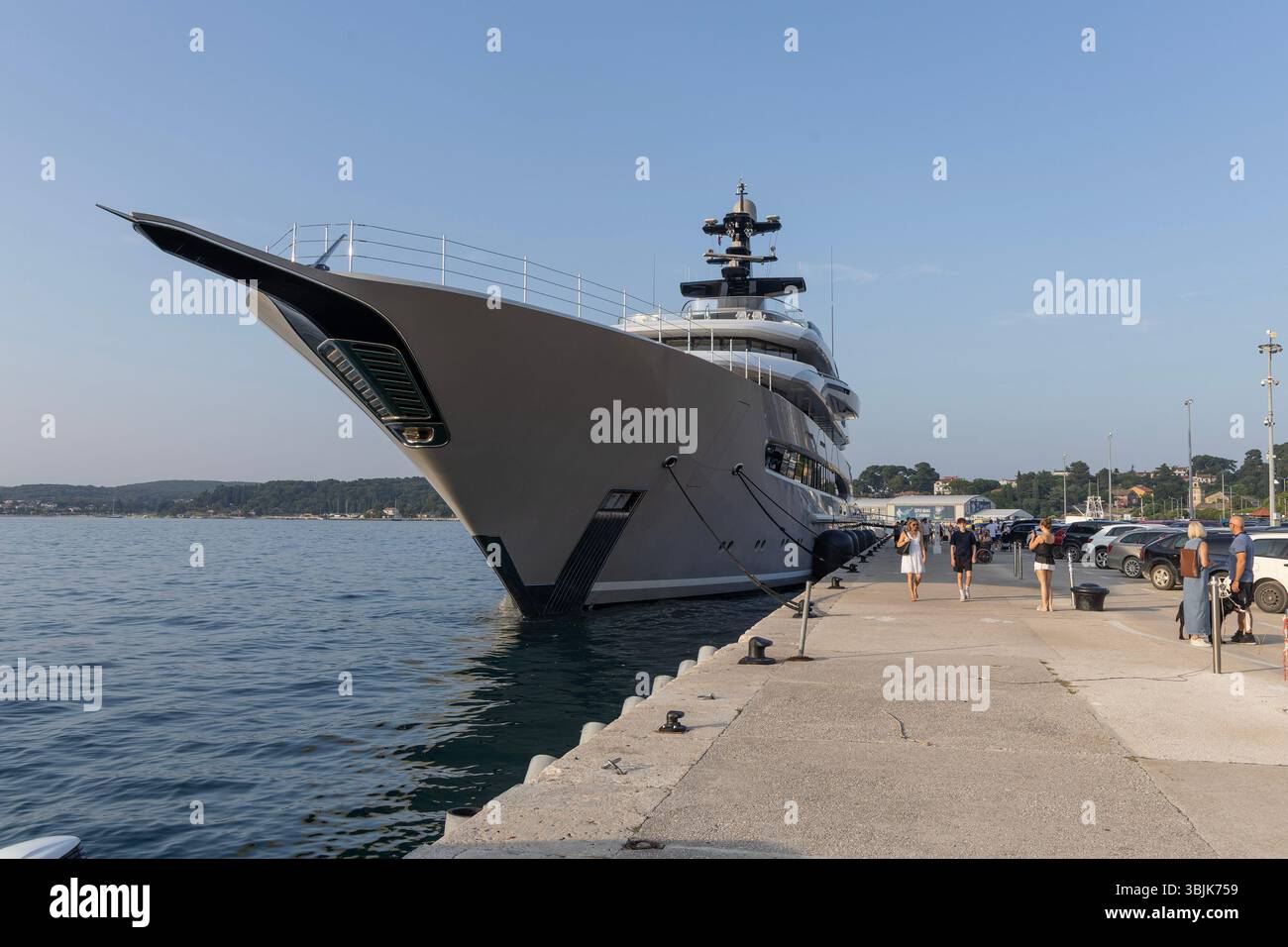 Pula, Hrvatska. 13th June, 2025. The luxury motor yacht Whisper is ...