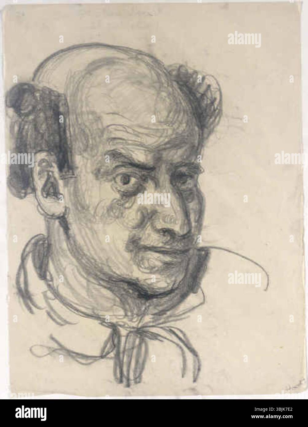 A charcoal drawing of Ludwig Hardt (1886–1947) by Leo Prochownik ...