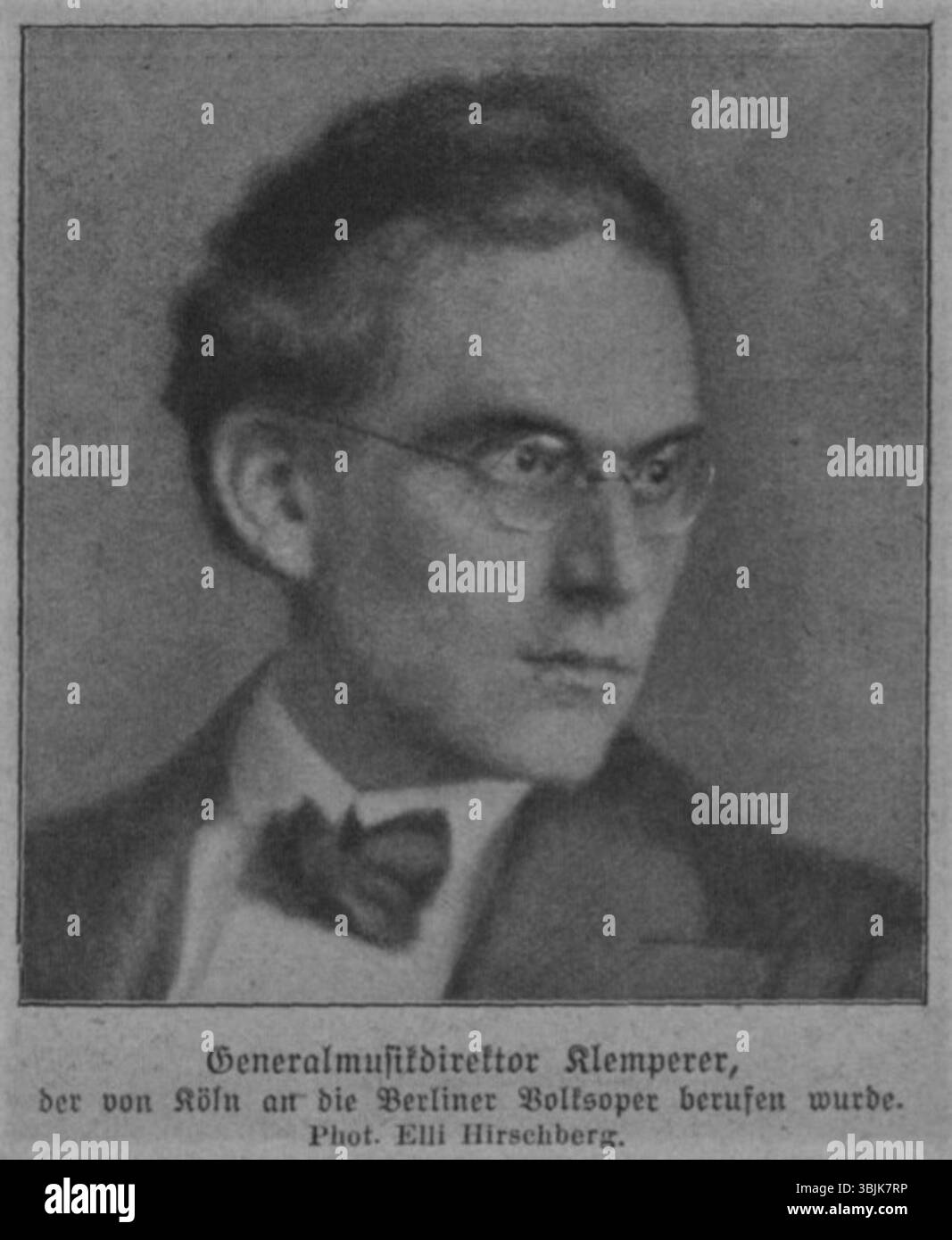 A 1924 photograph by Elly Hirschberg shows Otto Klemperer (1885–1973 ...