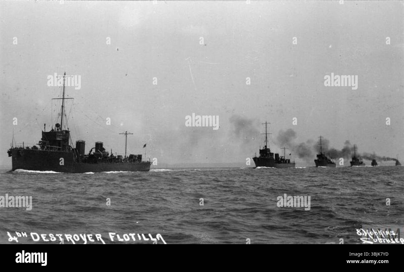 The 4th Destroyer Flotilla of the Royal Navy, Acasta or K class ...