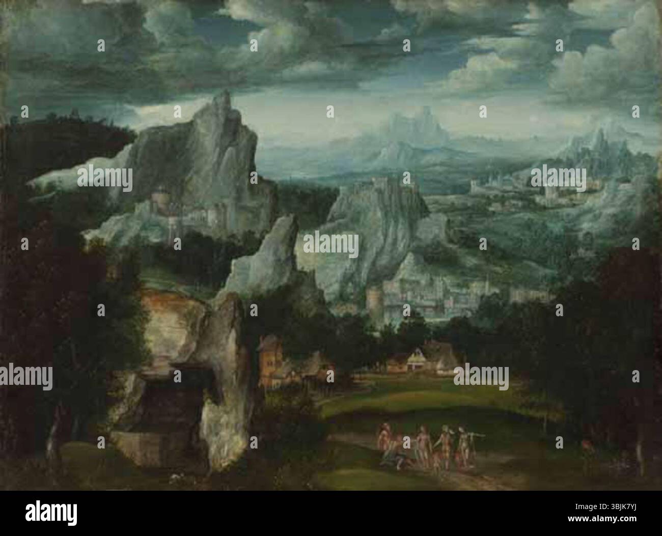 Landscape with the Judgment of Paris, an oil painting by Cornelis ...