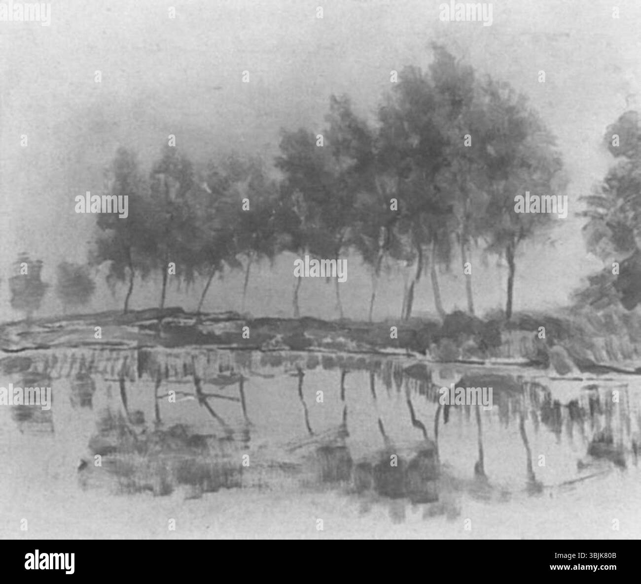 *Bend in the Gein with Row of Eleven Poplars I* by Piet Mondrian (1872 ...