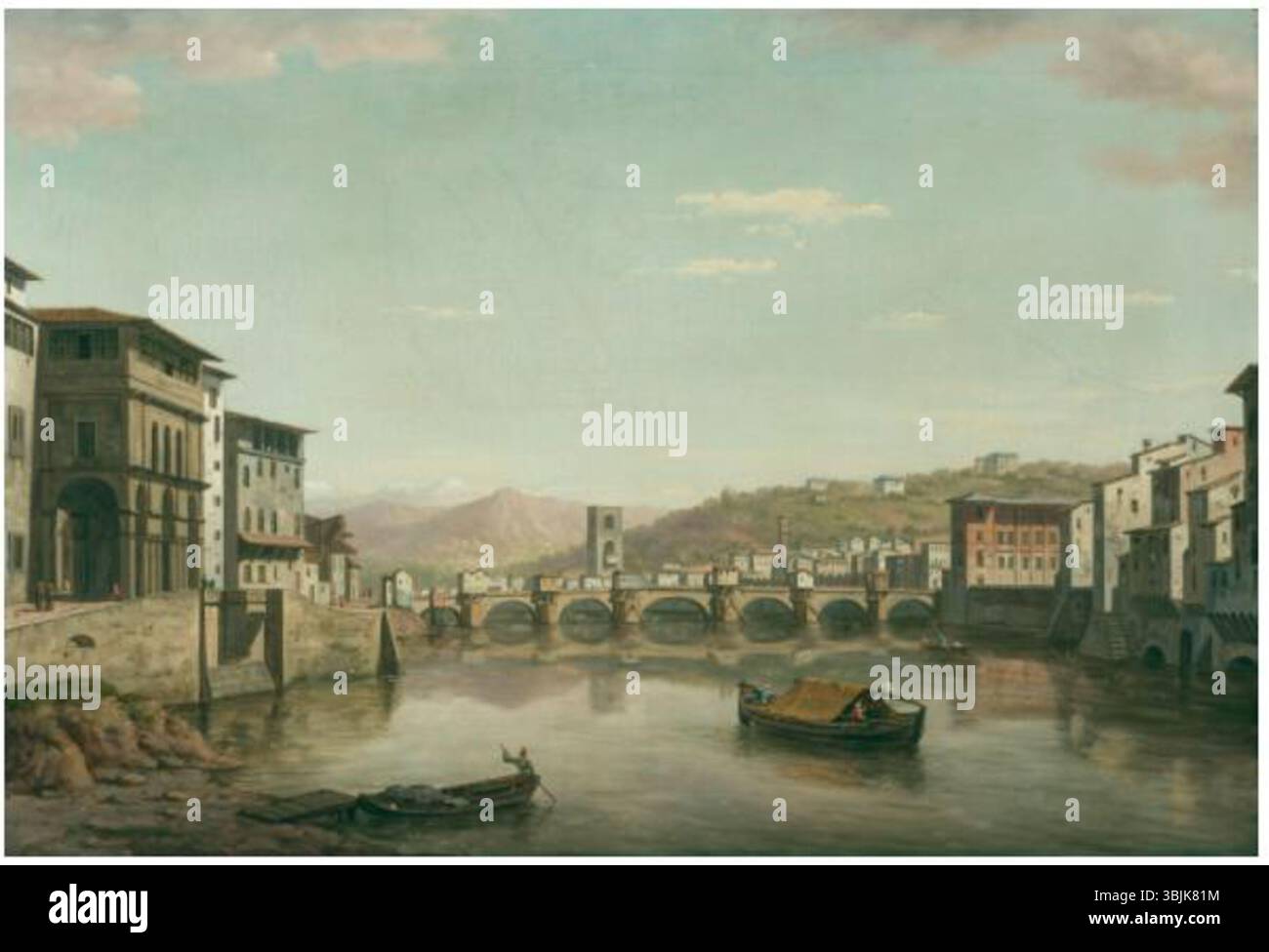 'The Arno towards the Ponte alle Grigio' by William Marlow (1740–1813 ...