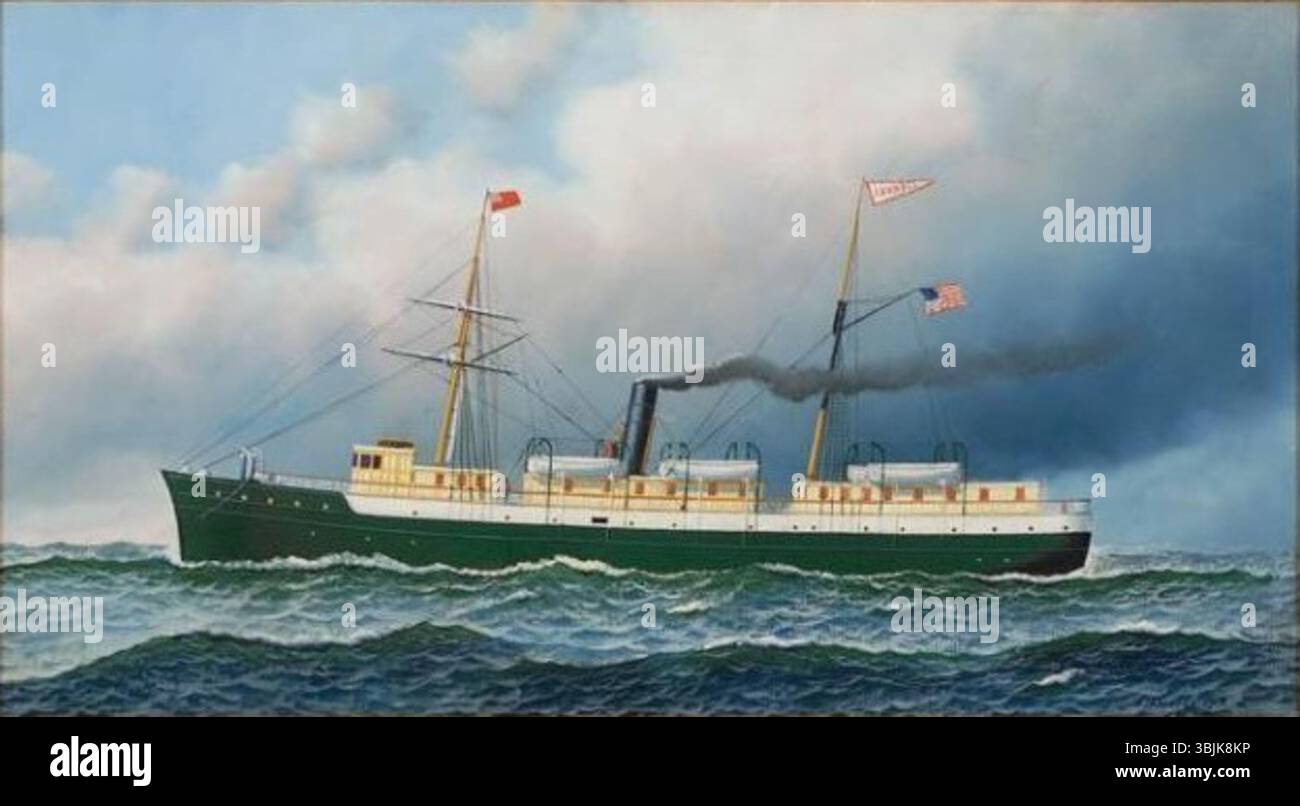 Antonio Jacobsen’s 1918 painting 'SS Carroll' depicts the steamship in ...