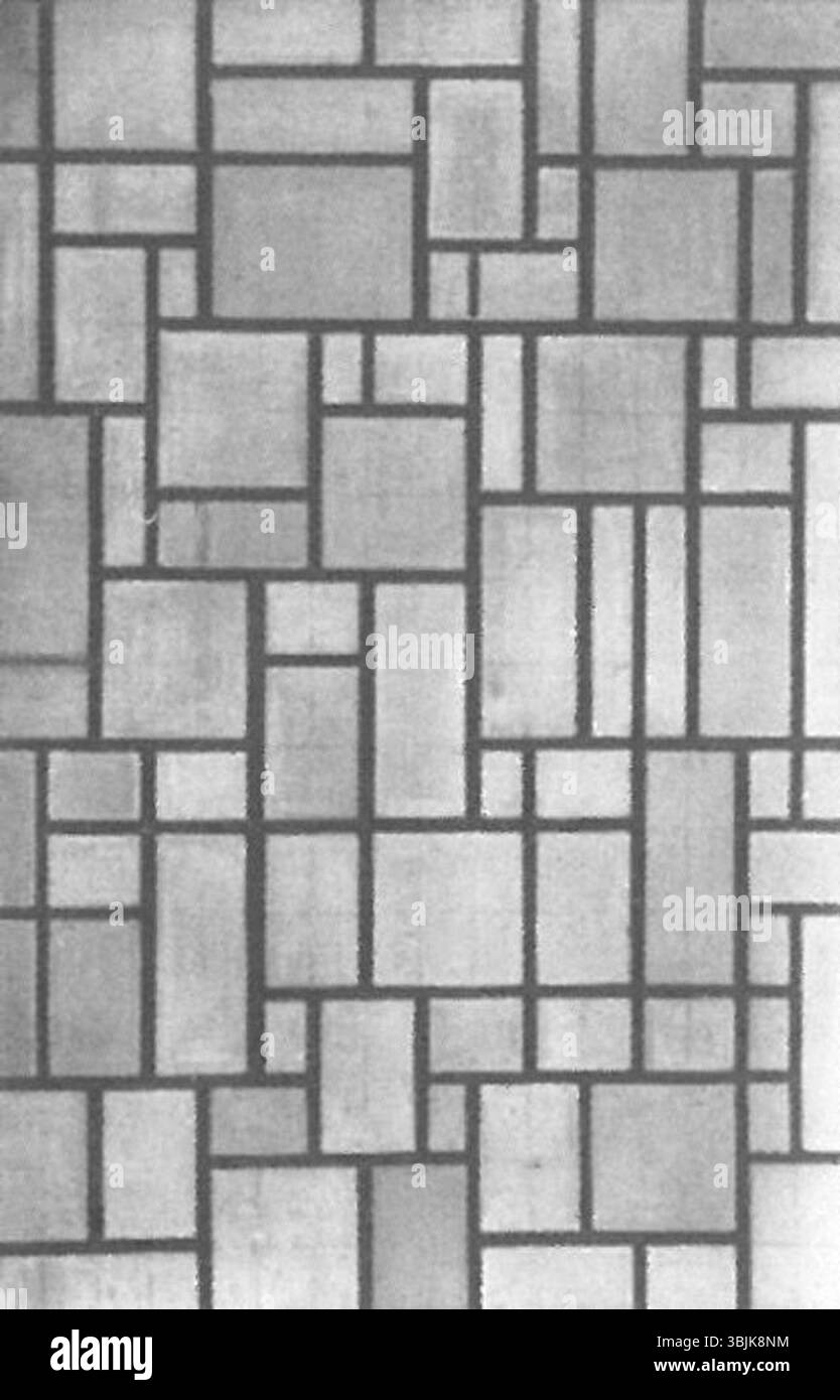 Piet Mondrian’s 'Composition no. 15' from 1918, painted in oil on ...