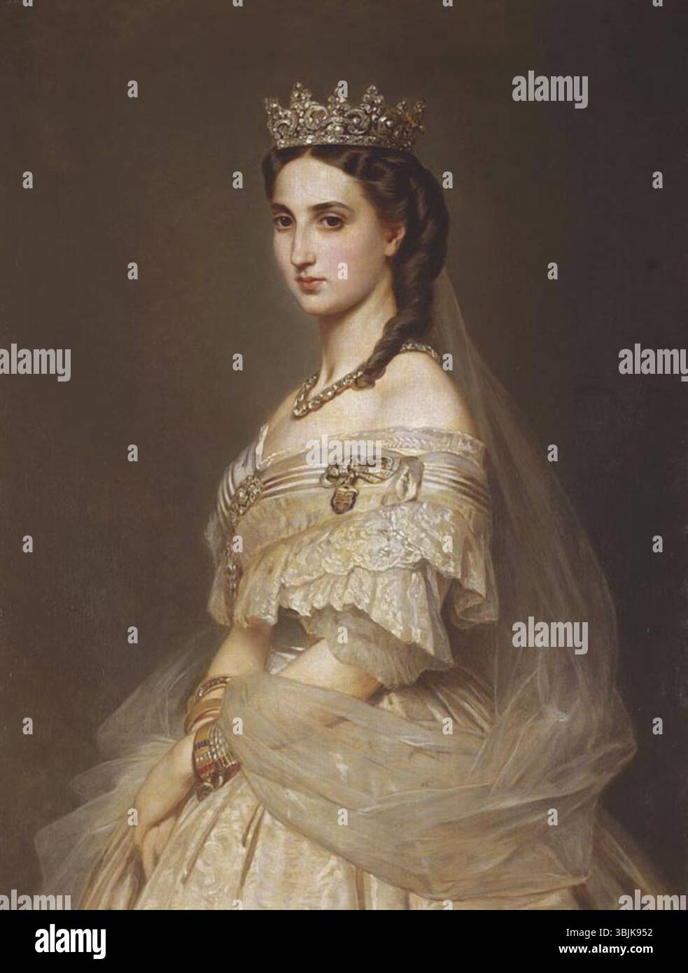 Albert Graefle (1807–1889) painted Princess Charlotte of Belgium, who ...