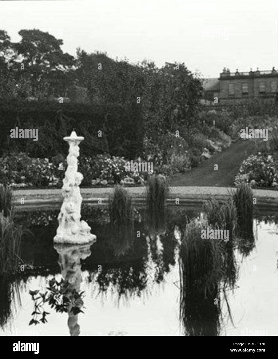 'Windlestone Hall' by William James Day (1890–1910) depicts a pool in ...