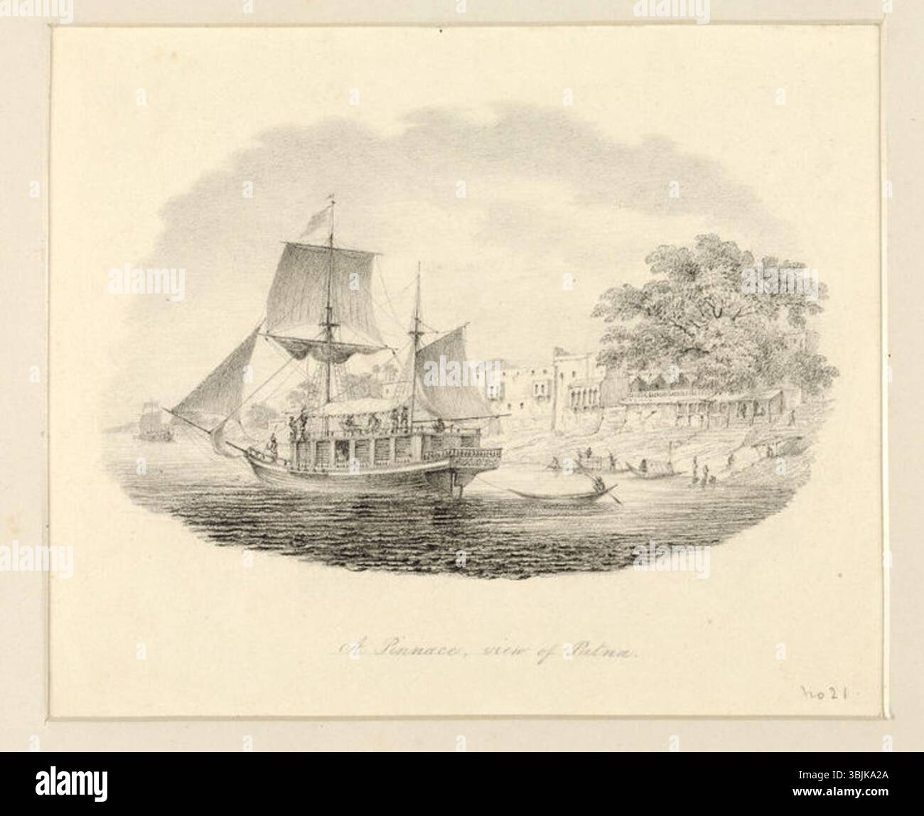 This pencil drawing by Captain Robert Smith, made between 1828 and 1833 ...