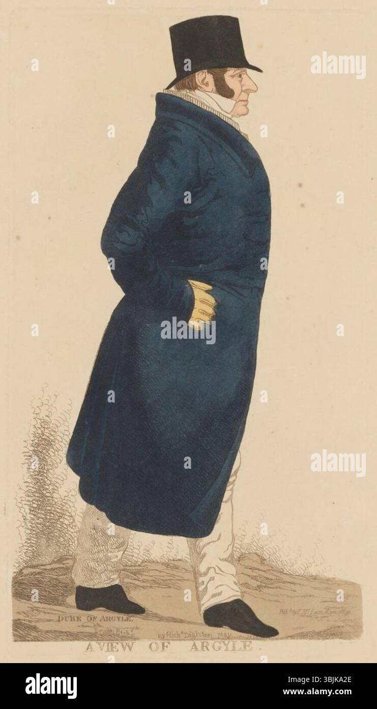 Hand-coloured etching by Richard Dighton, published in May 1819 ...