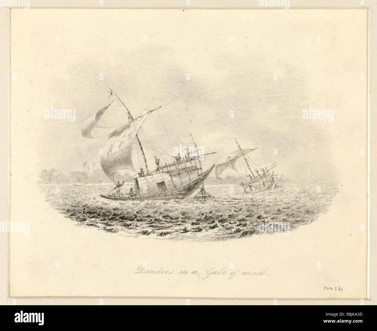 Captain Robert Smith’s drawing 'Dandees in a Gale of Wind,' created ...