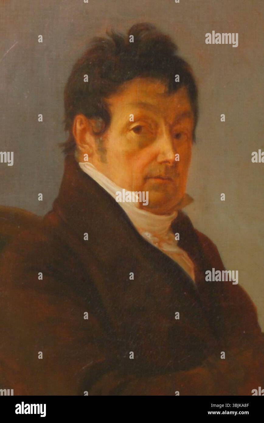 Johann Baptist Hauttmann’s 1815 painting *Bildnis des Malers mit seiner ...