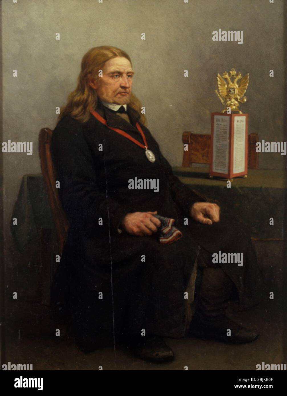 Oskar Hoffmann’s 'Kihelkonna kohtunik' (1888) is an oil on wood ...
