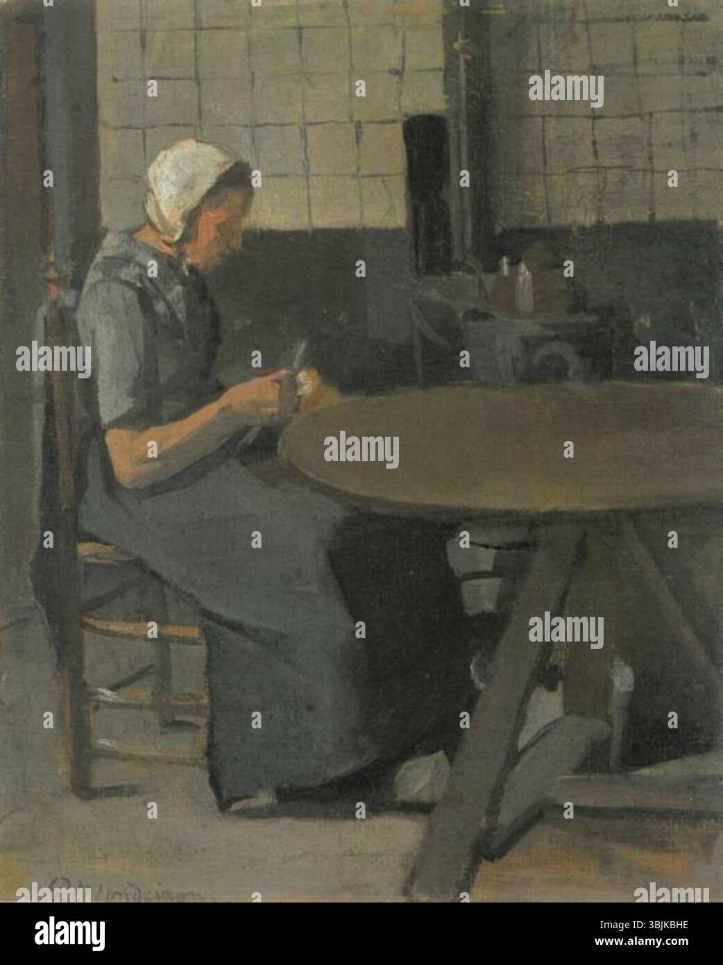 *Vrouw met spindel* (Woman with Spindle) by Piet Mondrian (1872–1944 ...