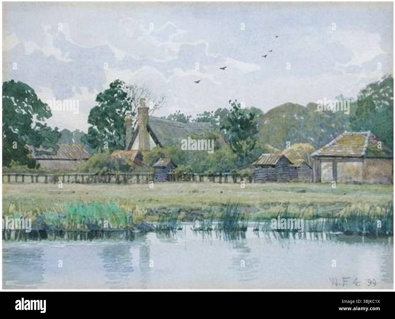 This 1899 watercolor by William Fraser Garden depicts Brittens Farm ...